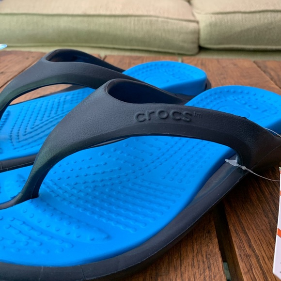 CROCS | Shoes | Crocs Athens Ii Rare Navyocean Blue Flip Flops | Poshmark
